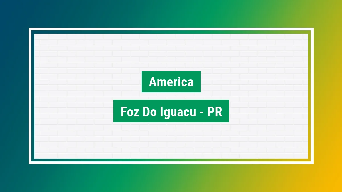 América Cep ruas do bairro América foz do iguaçu PR