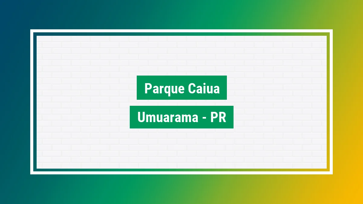 Parque caiuá Cep ruas Parque caiuá umuarama PR