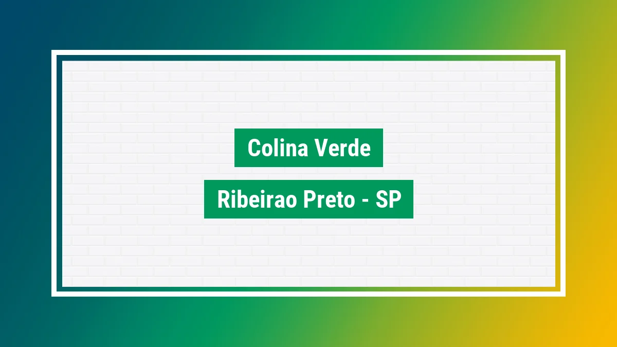Colina verde Cep ruas Colina verde ribeirão preto SP